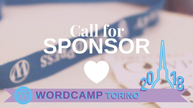 Call for Sponsors | WordCamp Torino 2018